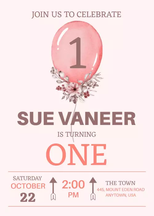 40 Free 1st Birthday Invitation Templates PhotoADKing