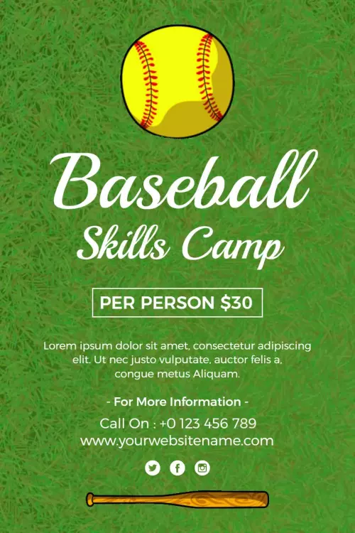 Free Baseball Flyer Templates - PhotoADKing