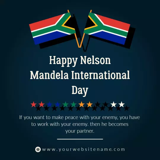 Nelson Mandela Day Poster Template - PhotoADKing