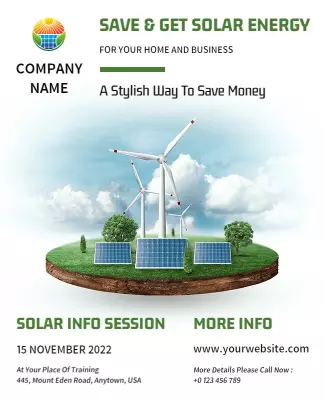 Free Solar Flyer Templates - PhotoADKing
