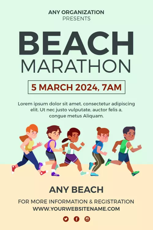 Free Running Flyer Templates - PhotoADKing